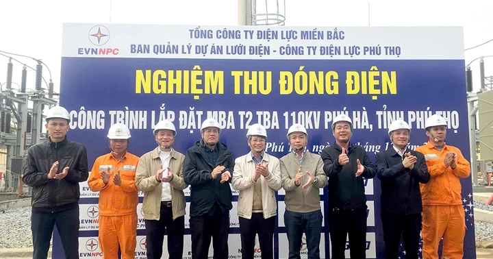 Đóng điện Dự án “Lắp đặt máy biến áp T2 Trạm biến áp 110kV Phú Hà”