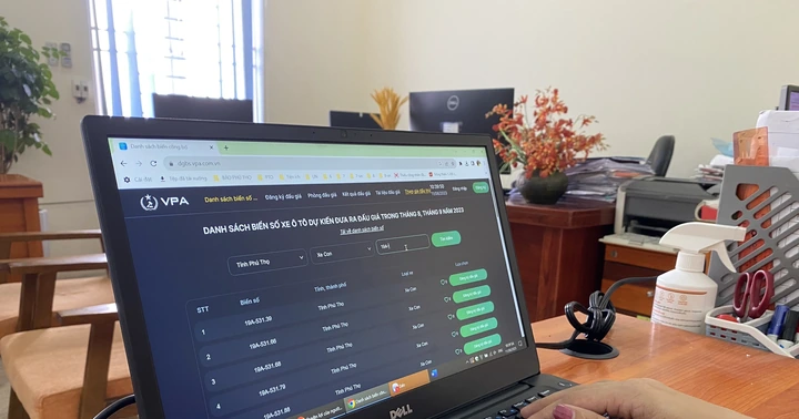 Phú Thọ có trên 2.500 biển số xe ô tô sẽ được đấu giá trực tuyến